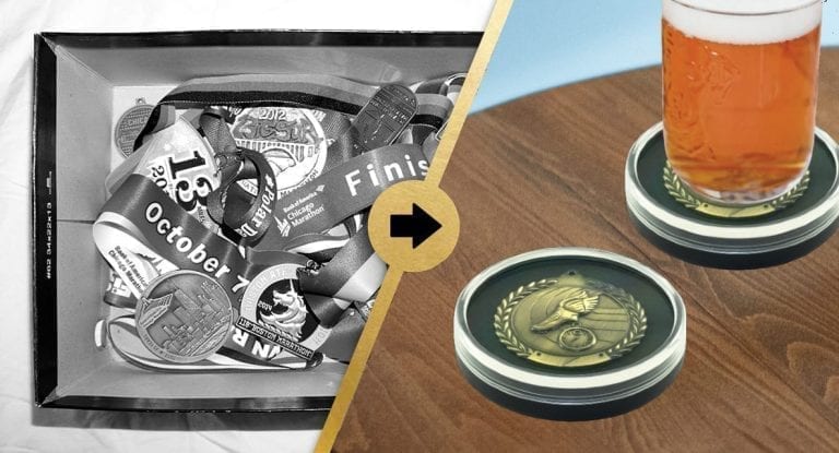 Running Medal Holder | Kudos Coaster Plus | Race Medal Display Case